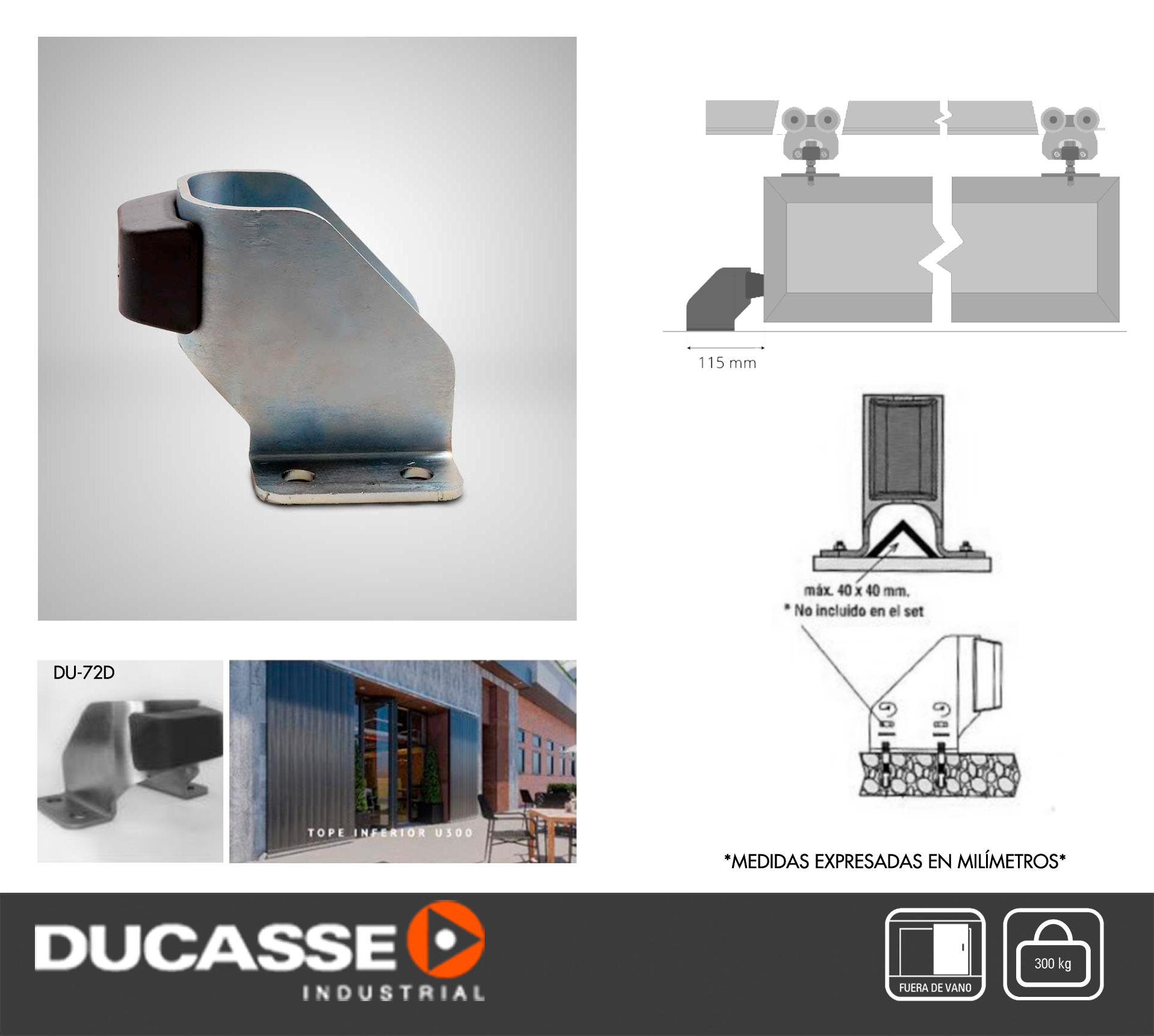 "TOPE INFERIOR U-30": Herrajes Bralle